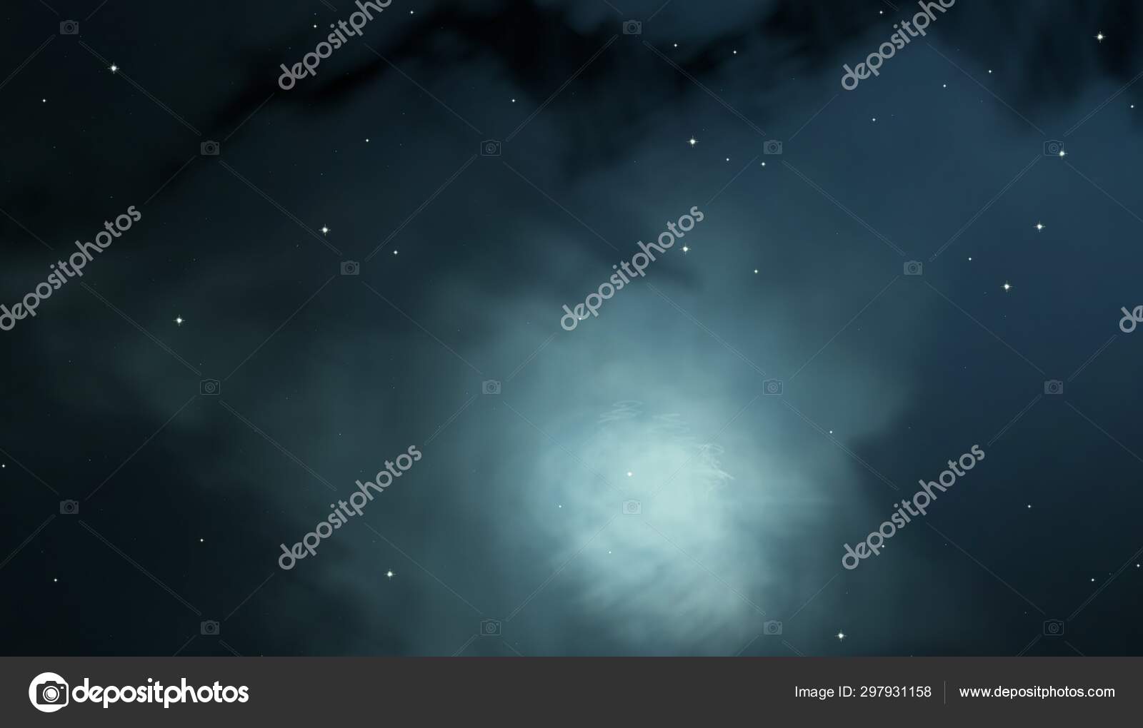 Illustration Deep Vast Space Stars Planets Moons Various Science ...