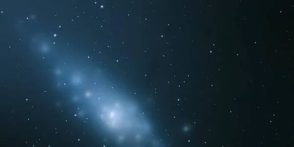 2d illustration. Deep vast space. Stars, planets and moons. Various ...