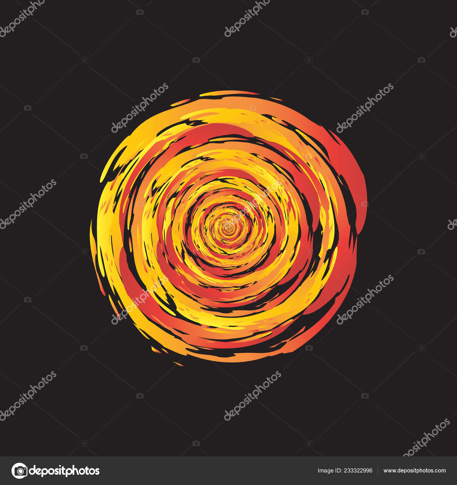 Swirl Fire Circle Stock Vector by ©wolyalya.gmail.com 233322996