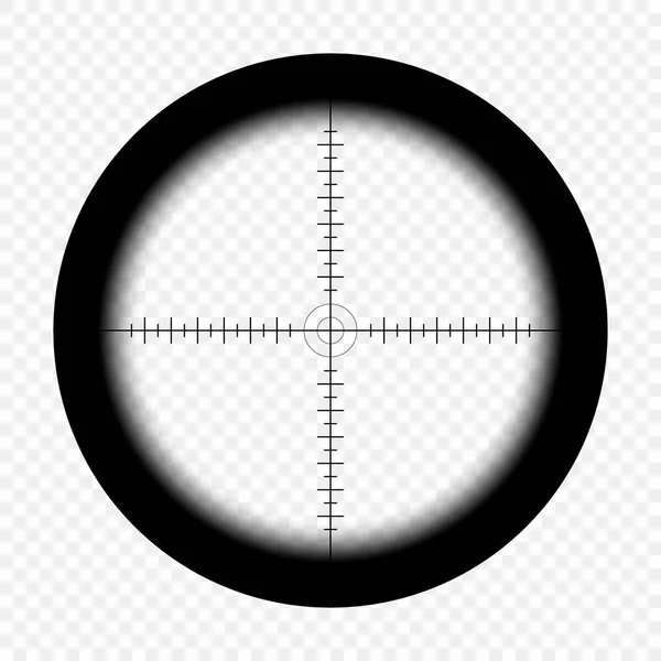 Sniper scope, scale. Crosshairs with tick marks. Icon. Vector concept ...