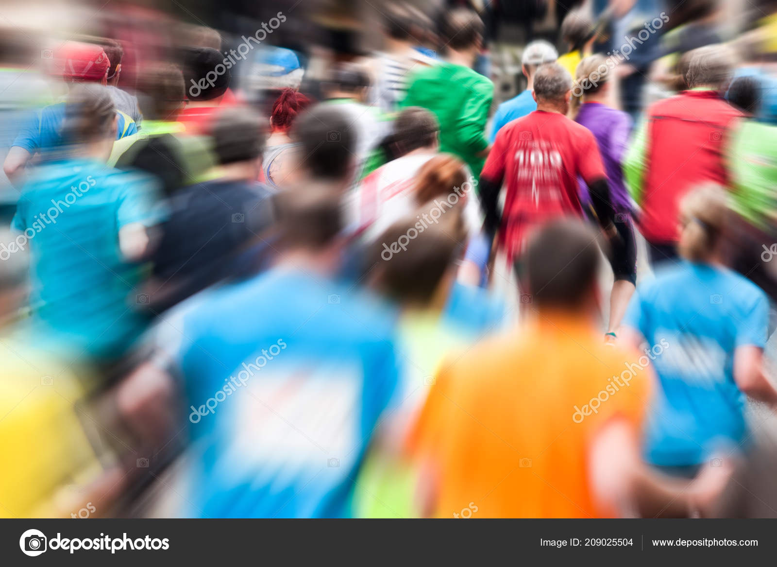 Different Runners Marathon Dynamic Motion Blur Zoom Burst Effect ...