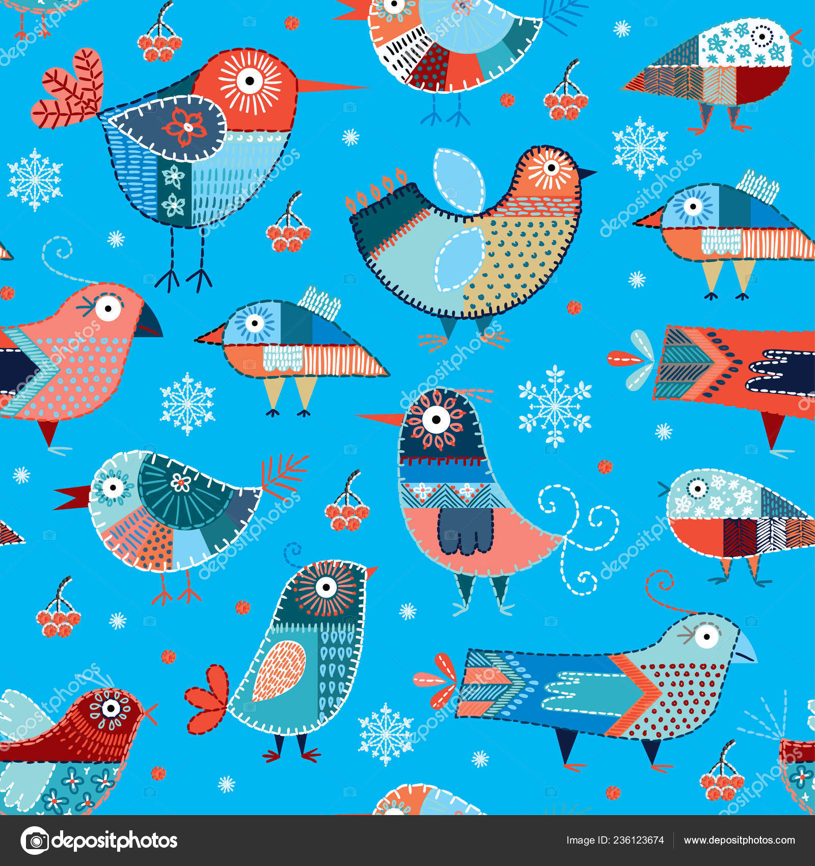 Vector Seamless Embroidery Pattern Background Illustration Patchwork ...