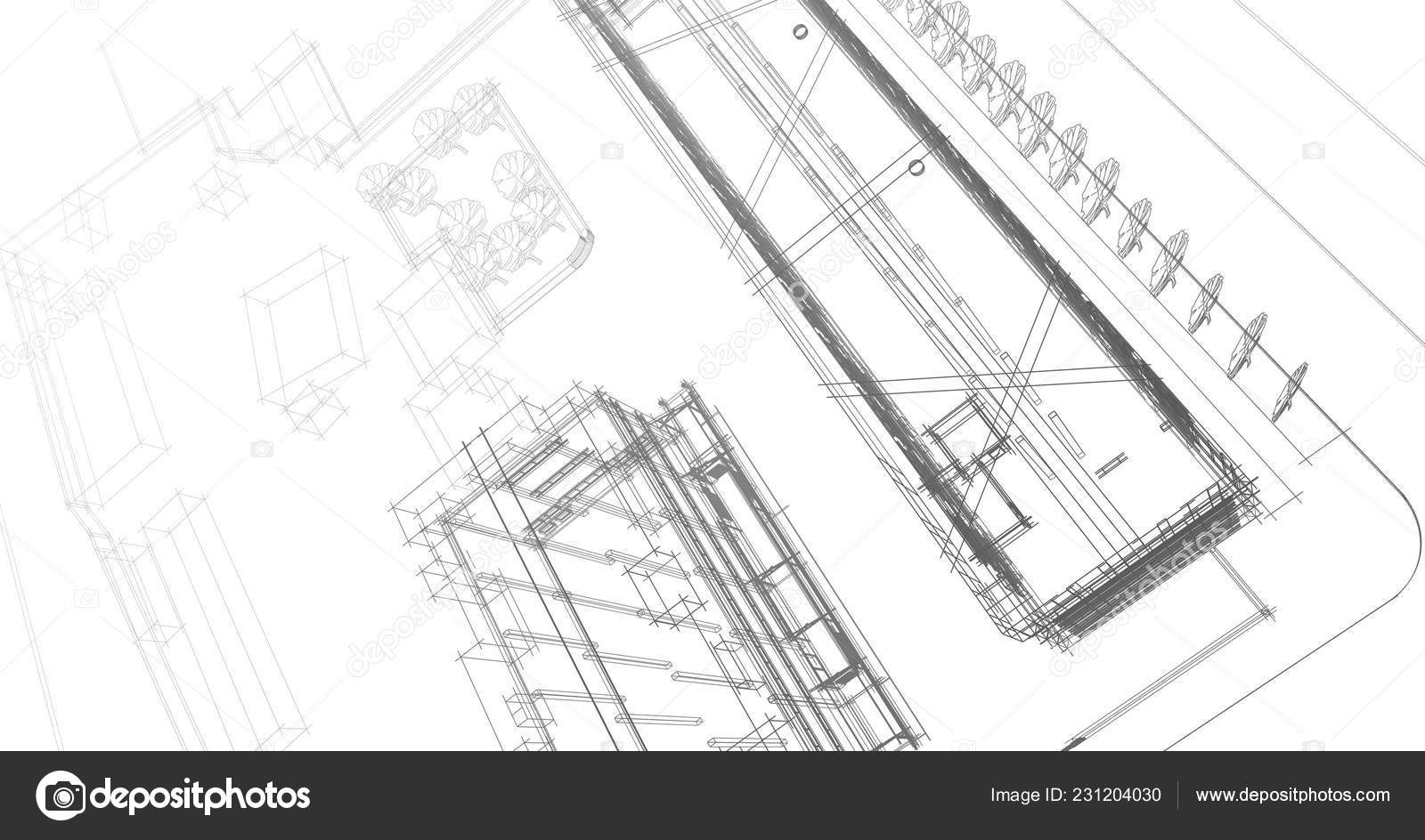 Architectural Drawings Illustration Illustration Stock Illustration by ...