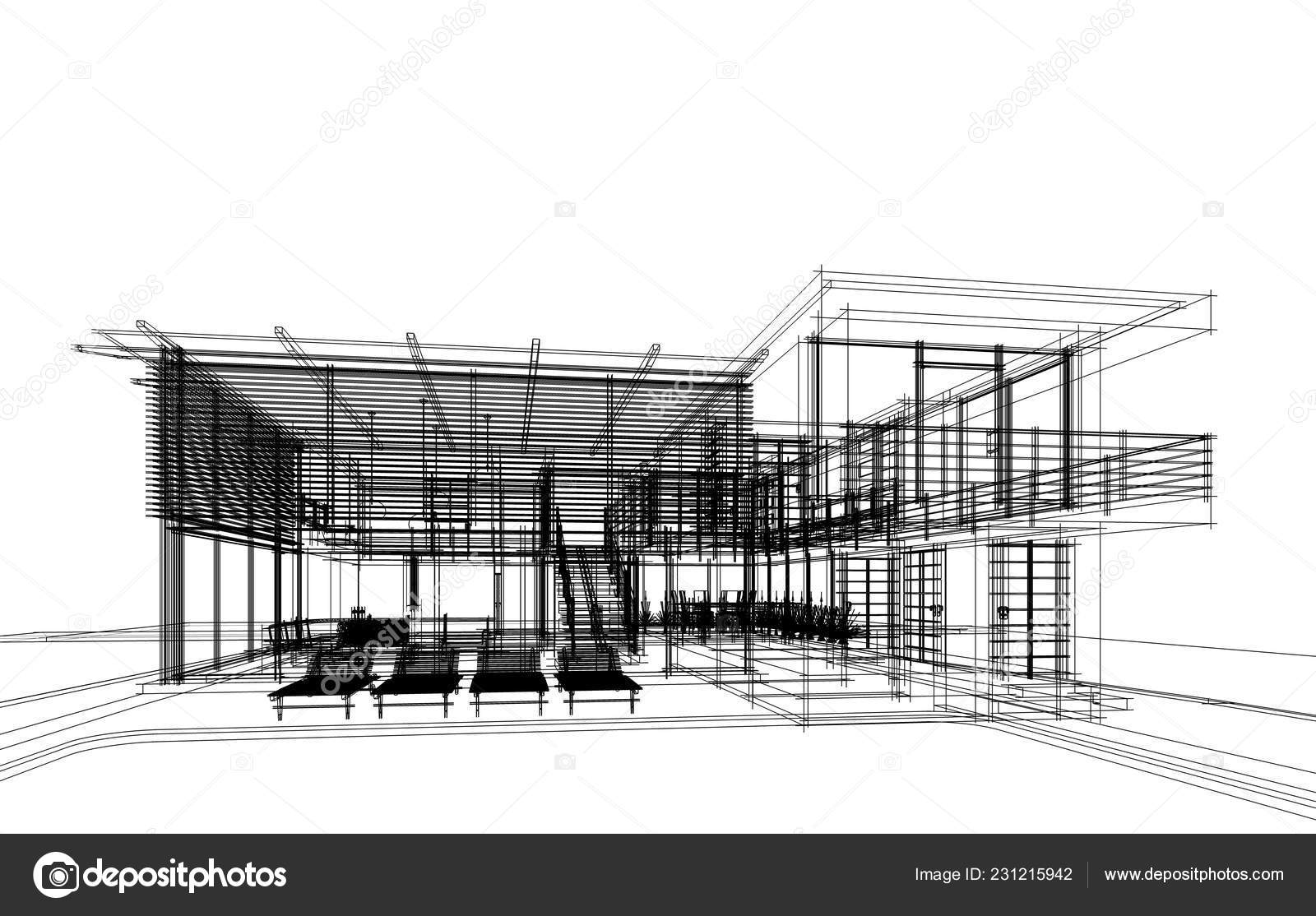 Architectural Drawings Illustration Illustration Stock Illustration by ...
