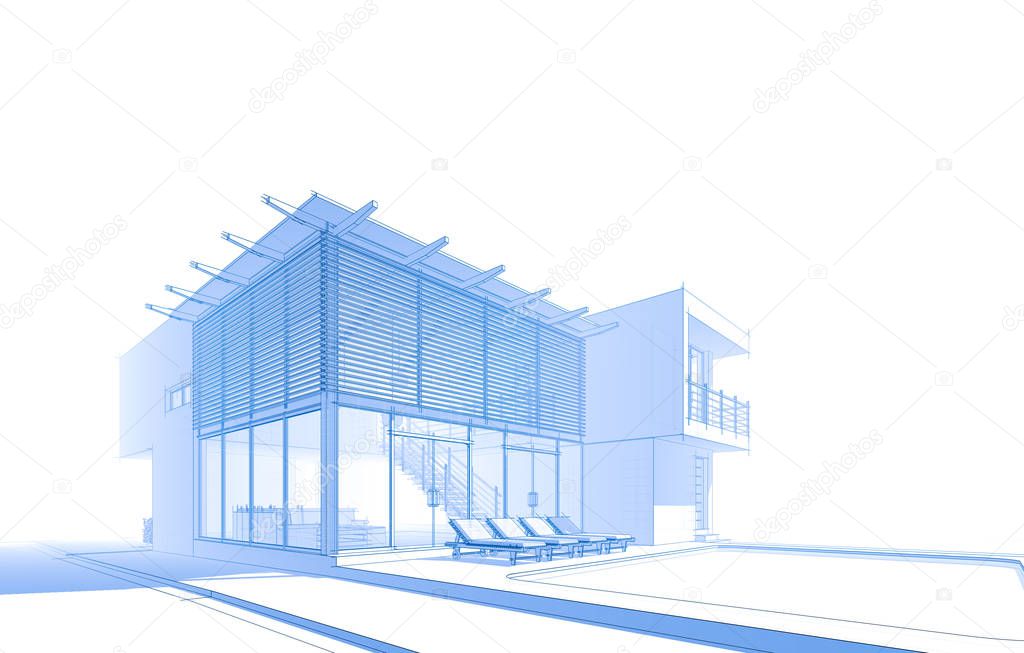 dibujos arquitect nicos 3d ilustraci n - Ilustraci n 2024