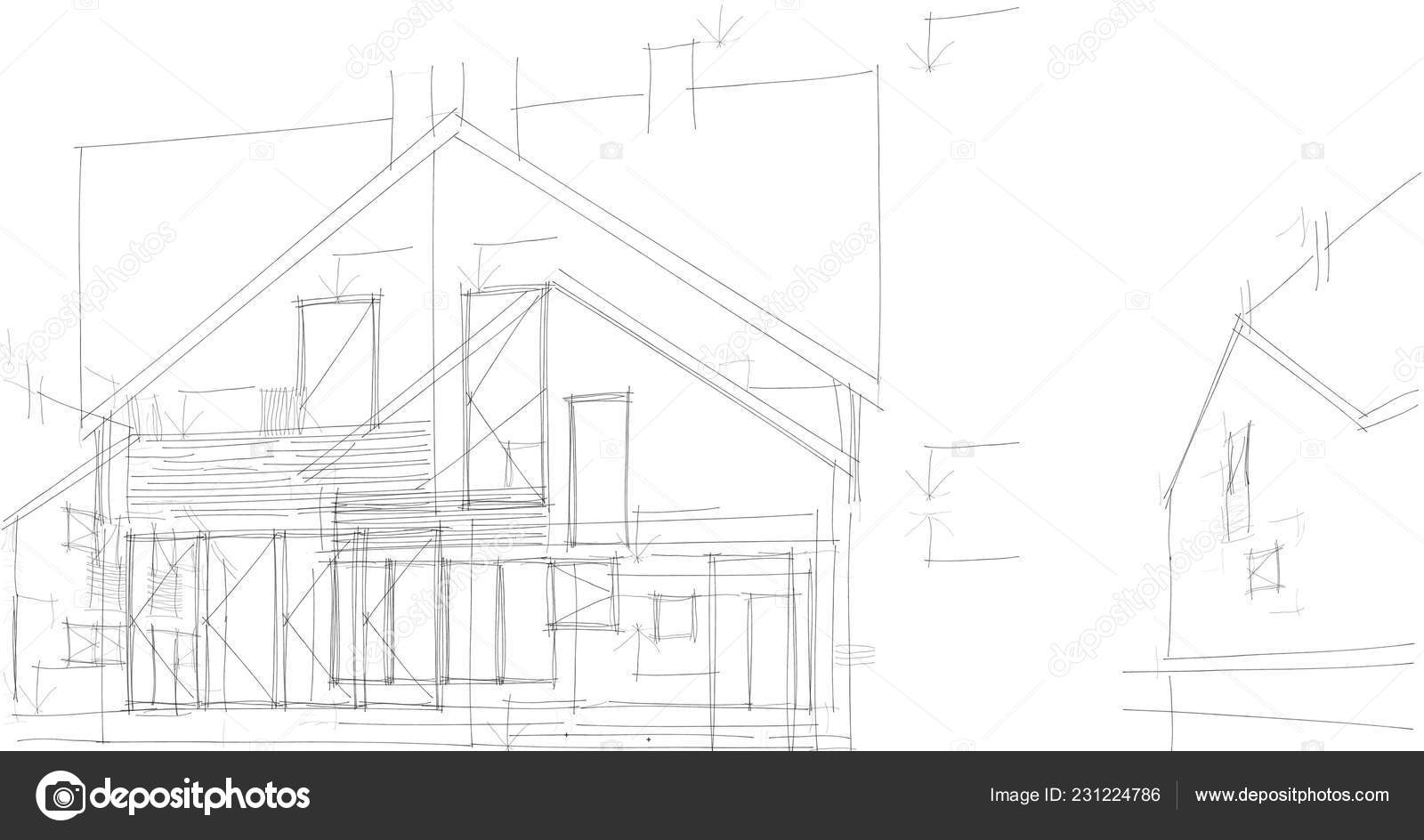 Architectural Drawings Illustration Illustration Stock Photo by ©YuriyA ...