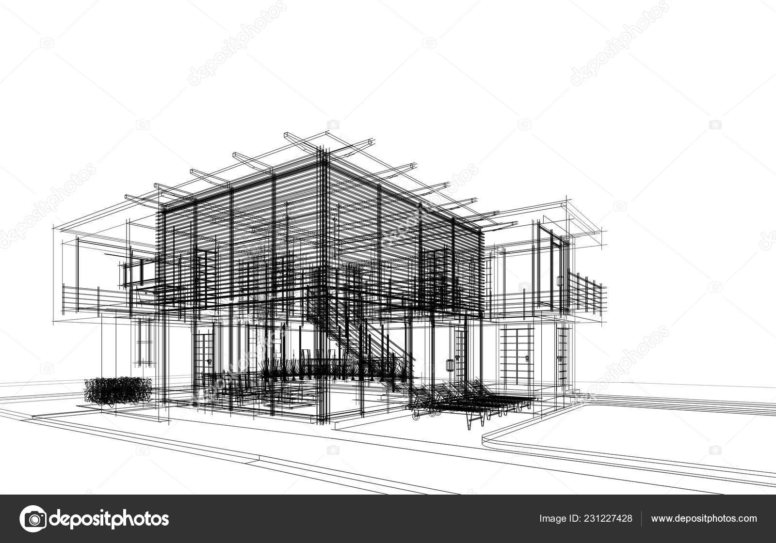 Architectural Drawings Illustration Illustration Stock Illustration by ...