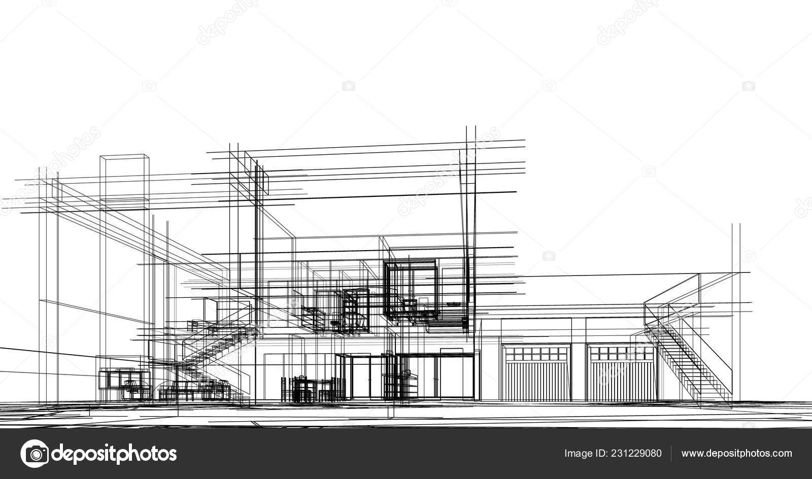 Architectural Drawings Illustration Illustration Stock Illustration by ...
