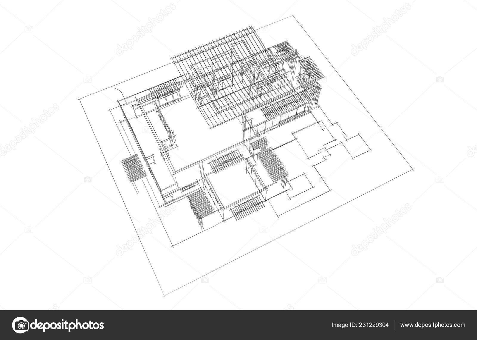 Architectural Drawings Illustration Illustration Stock Illustration by ...