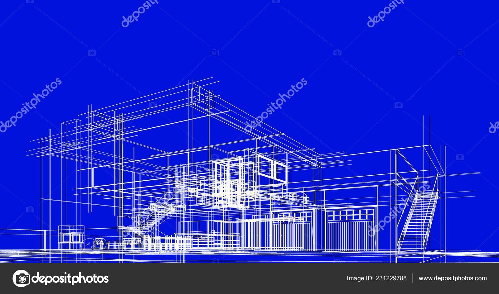 Architectural Drawings Illustration Illustration — Stock Photo © YuriyA ...