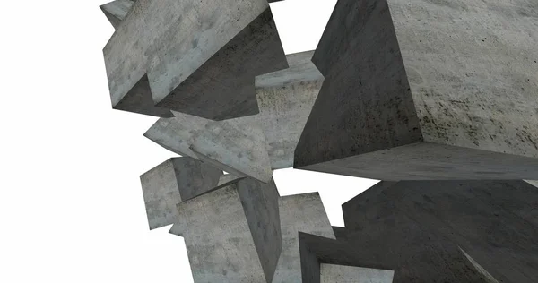 3d abstract concrete cubes background - Stock Image - Everypixel