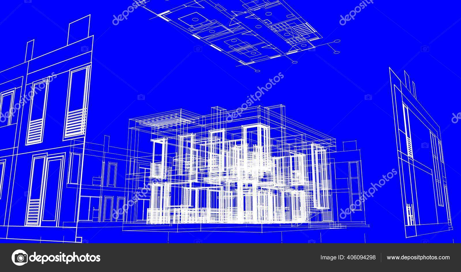 Lined Architectural Wallpaper Digital Background — Stock Photo © YuriyA ...