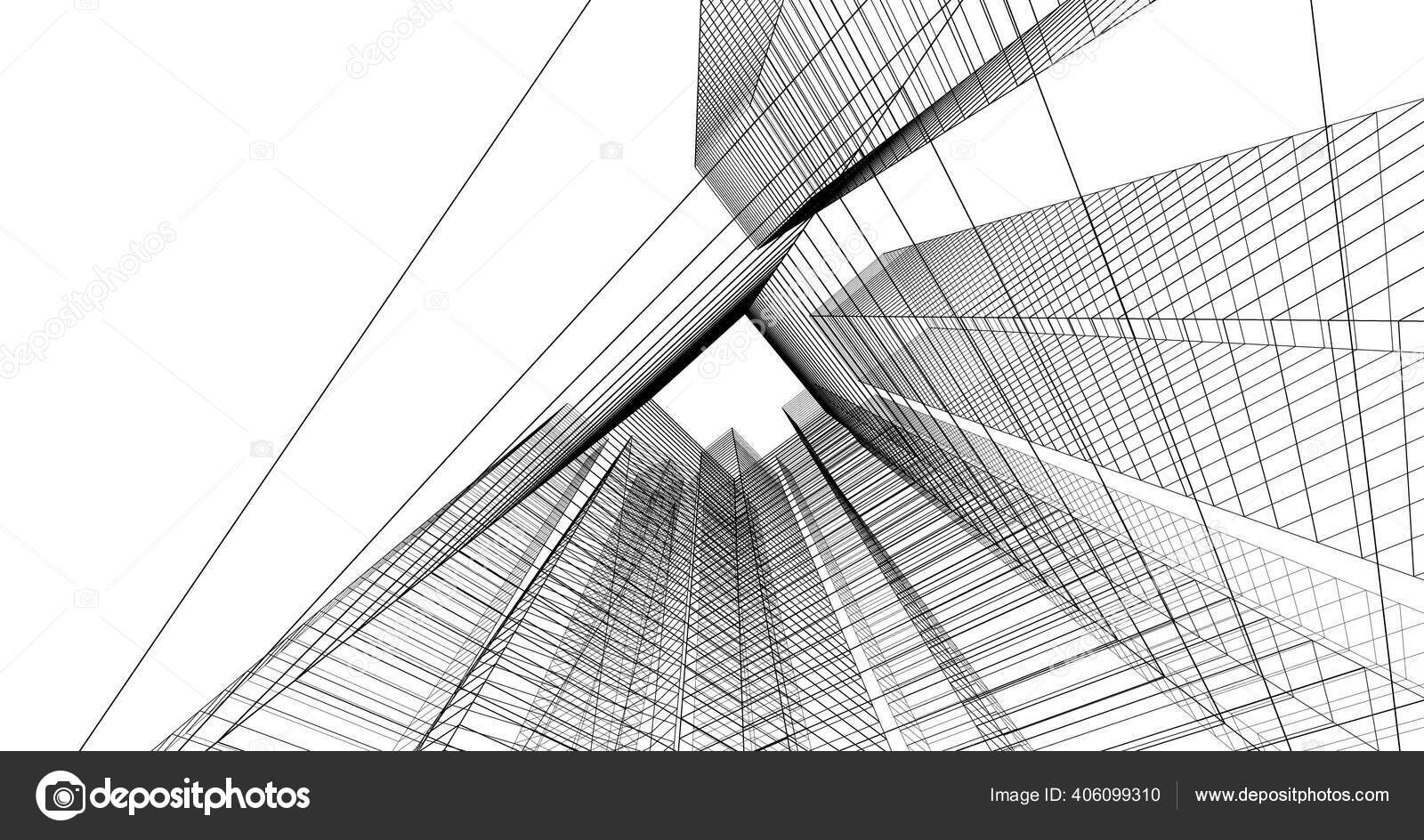 Abstract Architectural Wallpaper Digital Background — Stock Photo ...