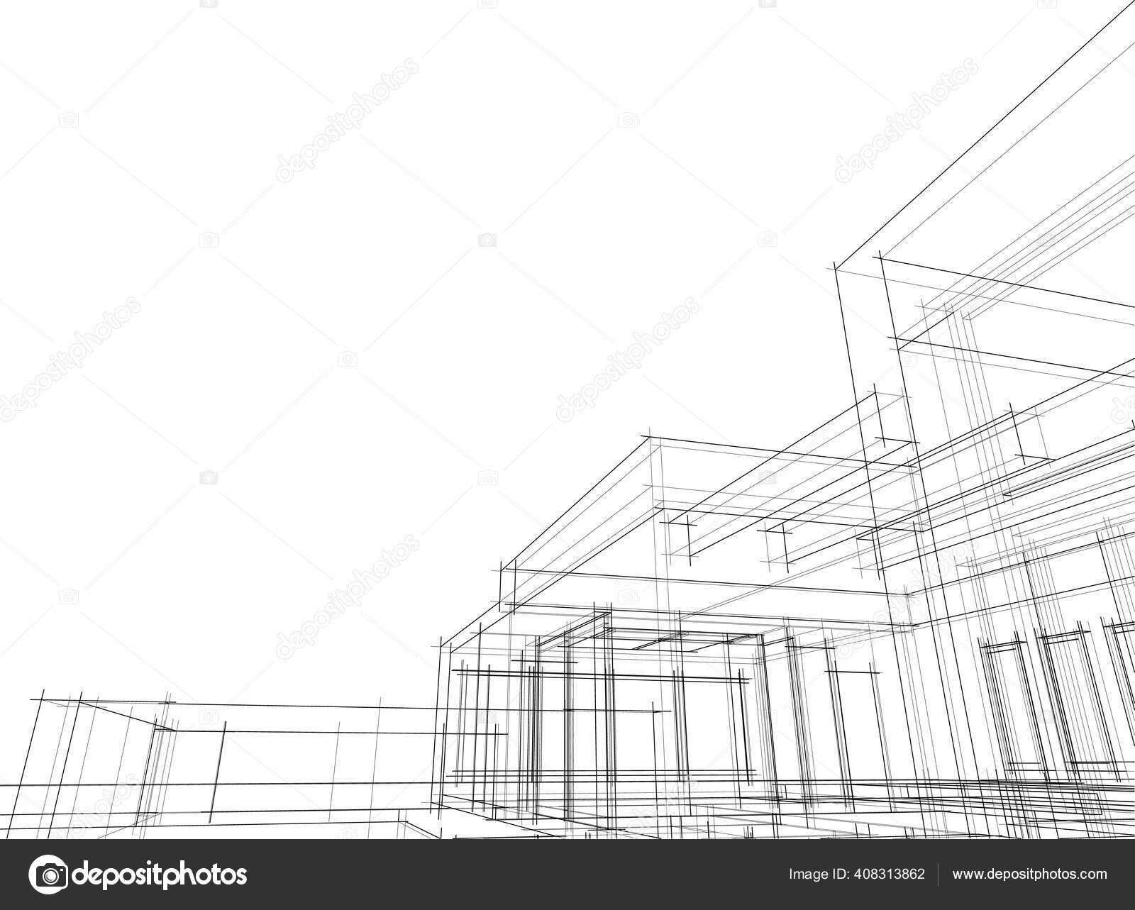 Abstract Architectural Wallpaper Digital Background Stock Vector Image ...