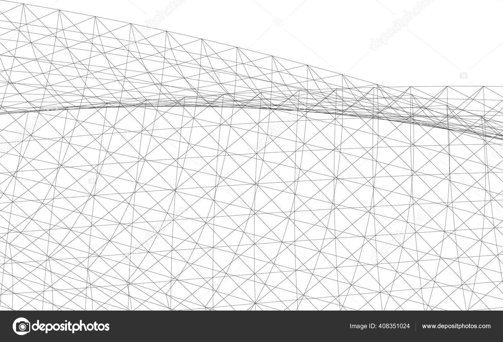 Abstract Architectural Wallpaper Digital Background Stock Illustration ...