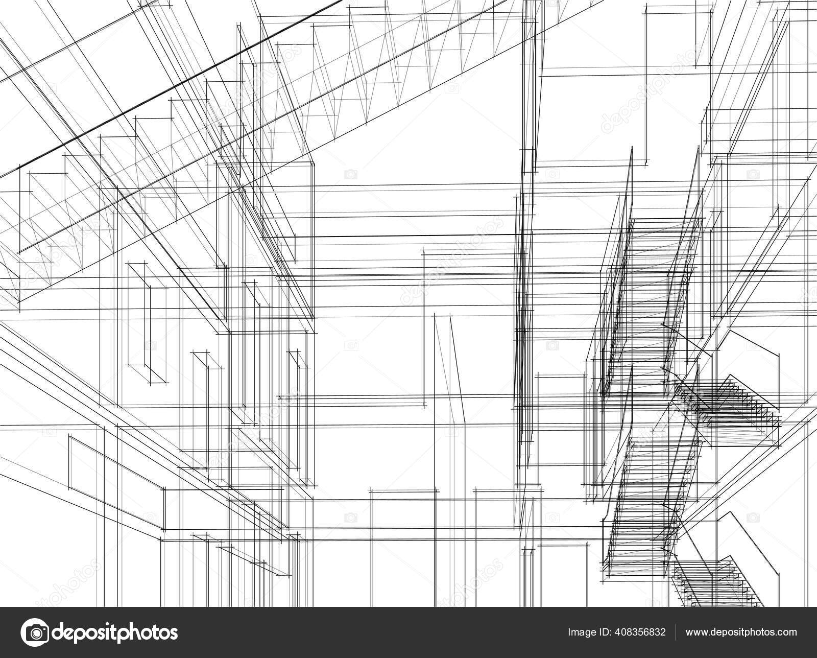 Abstract Architectural Wallpaper Concept Digital Background Stock ...