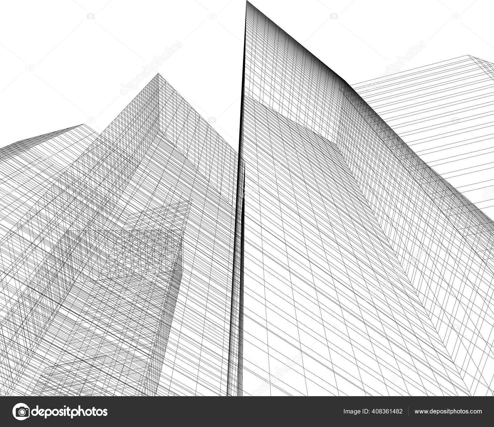 Abstract Architectural Wallpaper Digital Background Stock Vector by ...