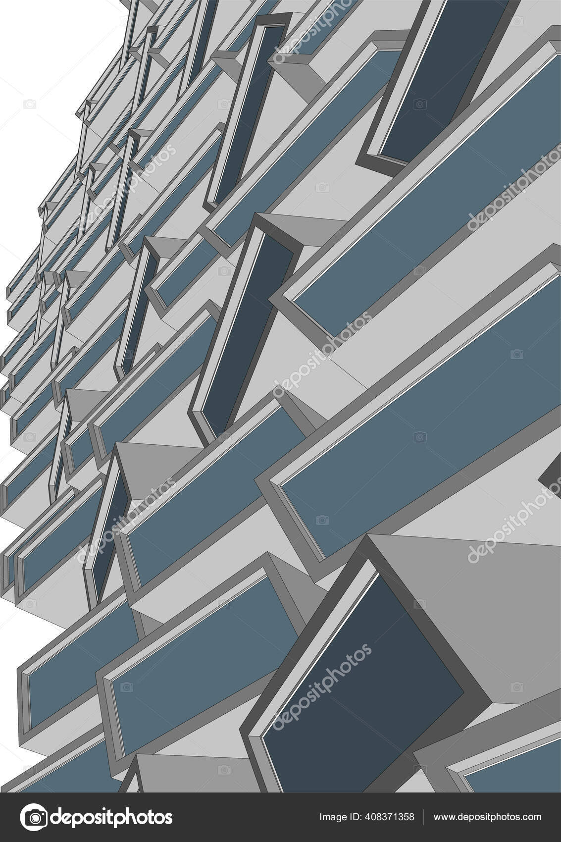 Abstract Architectural Wallpaper Digital Background Stock Vector Image ...