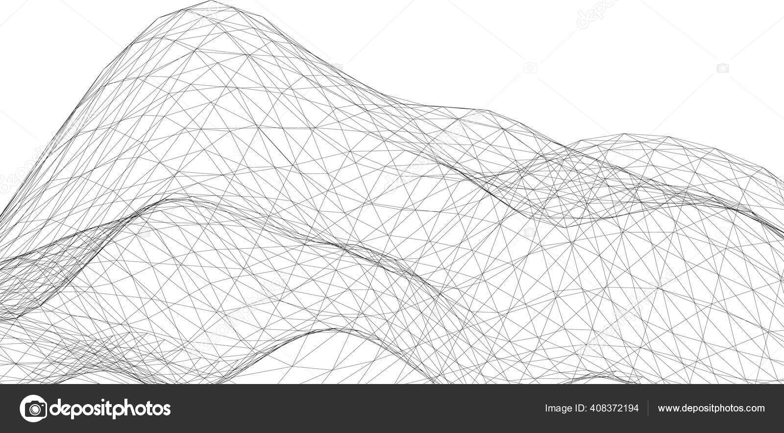 Abstract Wallpaper Hill Shapes Digital Background Stock Vector by ...