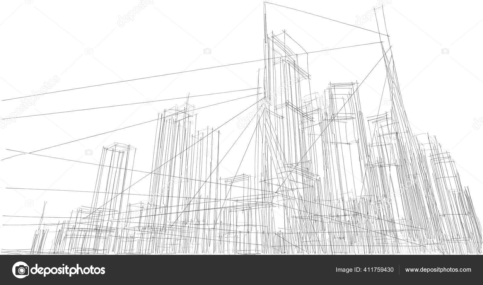 Abstract Architectural Wallpaper Design Digital Concept Background ...