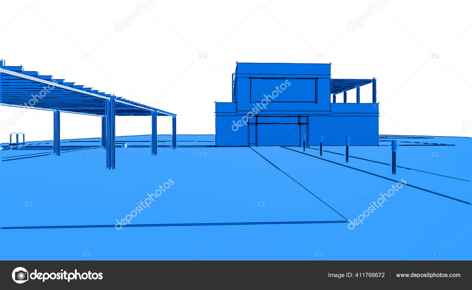 Geometrical Architectural Building Shapes Stock Photo by ©YuriyA 411768672