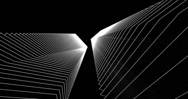 3d architectural wallpaper design, digital building sketch - Stock ...