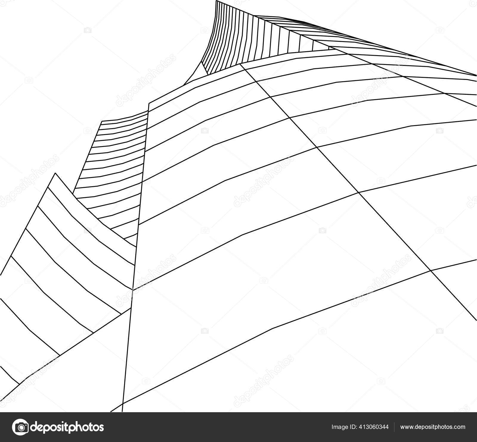 Minimal Geometrical Shapes Architectural Lines Stock Vector by ©YuriyA ...