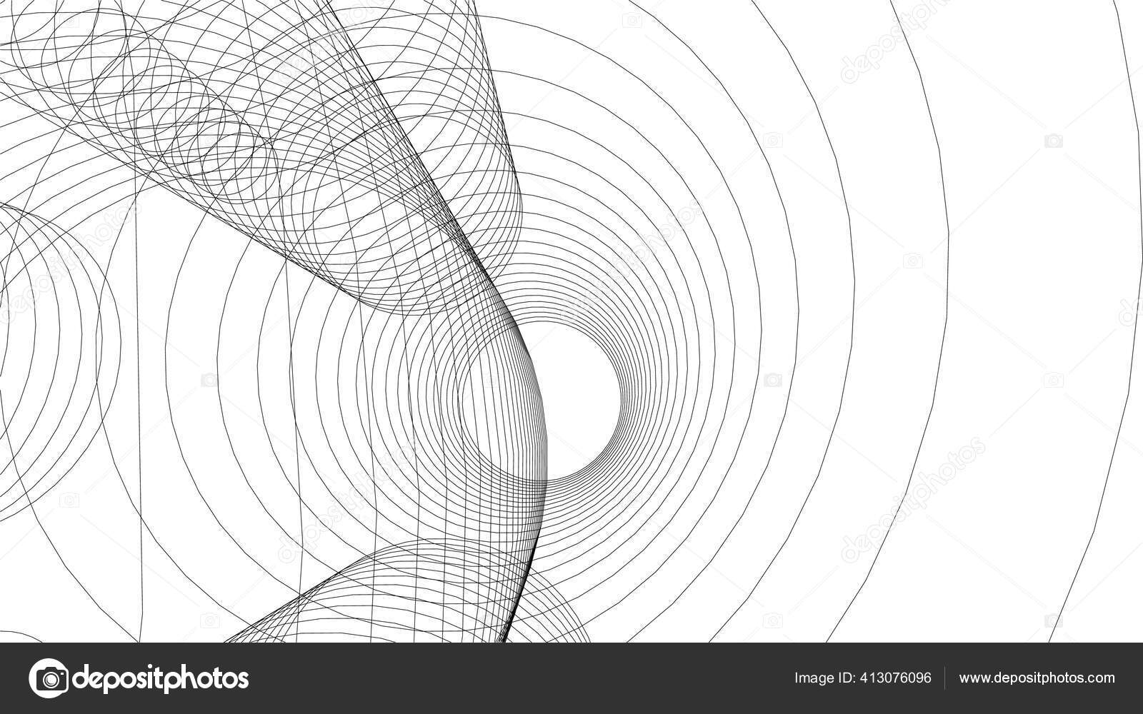 Abstract Drawing Lines Architectural Art Concept Minimal Geometrical ...