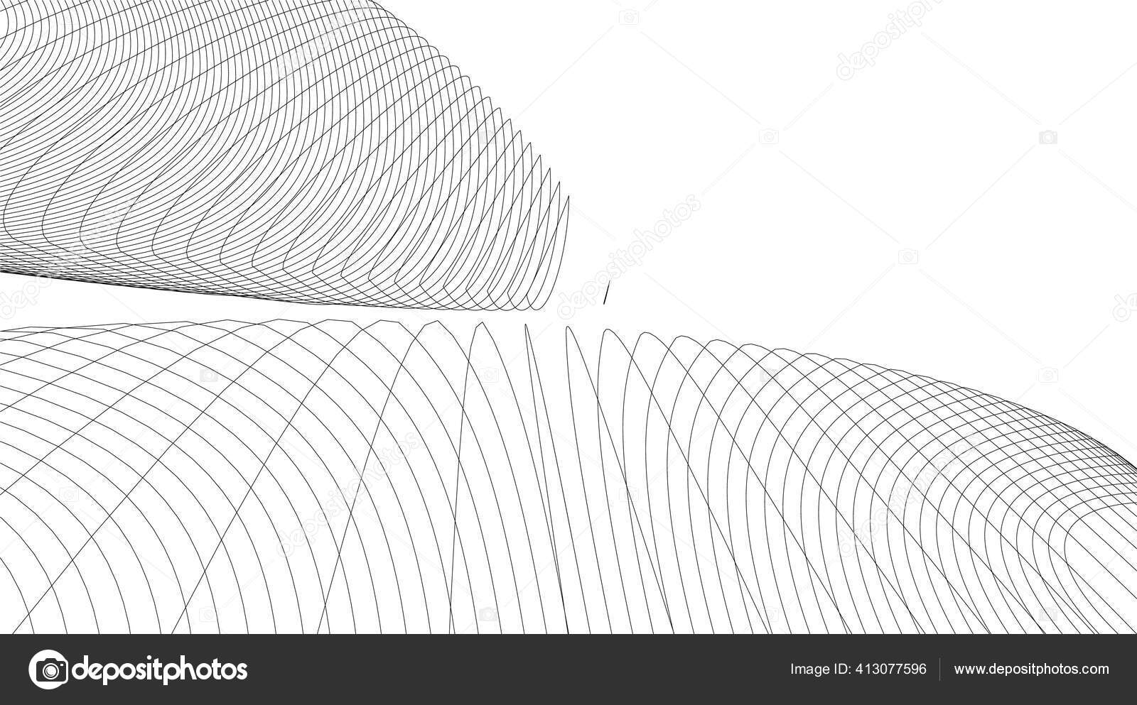 Abstract Drawing Lines Architectural Art Concept Minimal Geometrical ...