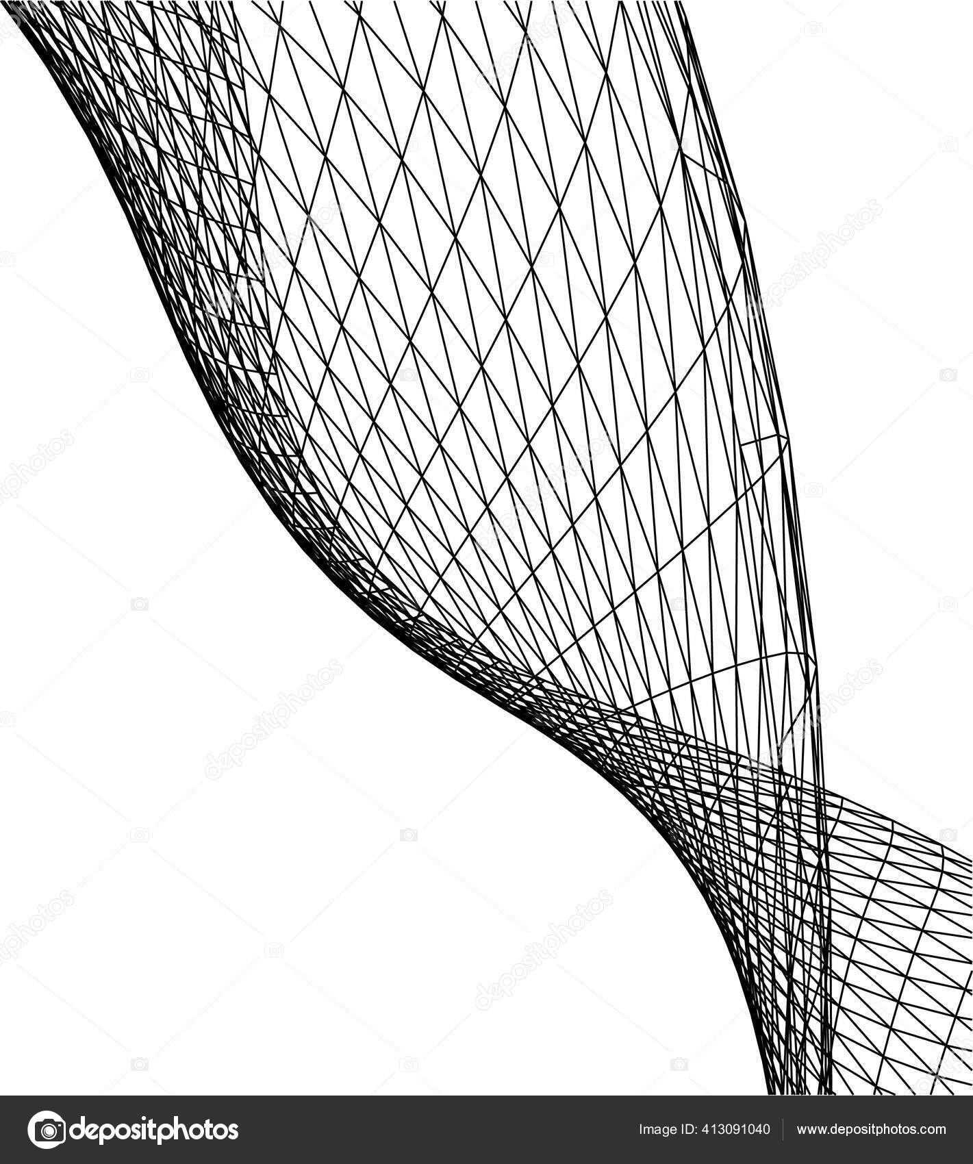 Abstract Drawing Lines Architectural Art Concept Minimal Geometrical ...