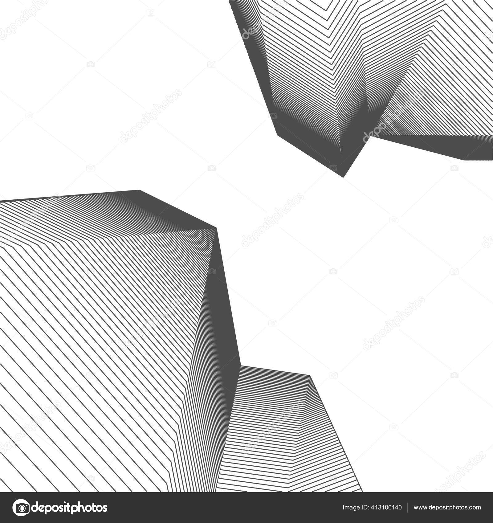 Abstract Drawing Lines Architectural Art Concept Minimal Geometrical ...