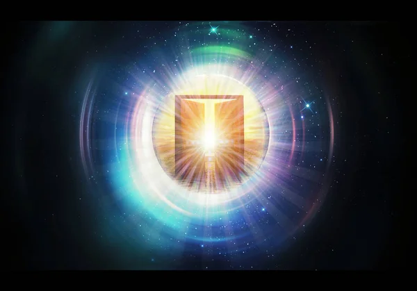 Artistic Multicolored 3d Rendering Illustration Of A Glowing Higher ...