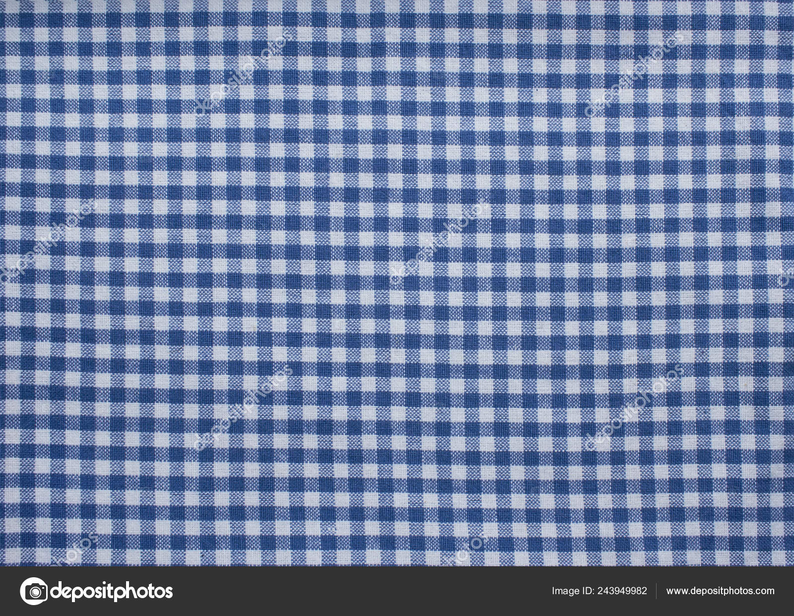 Blue White Checkered Fabric Background — Stock Photo ...