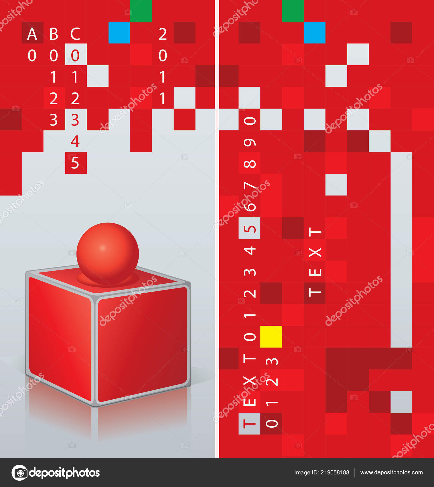 Red Cube Vector Design Stock Vector Image by ©virivlev #219058188