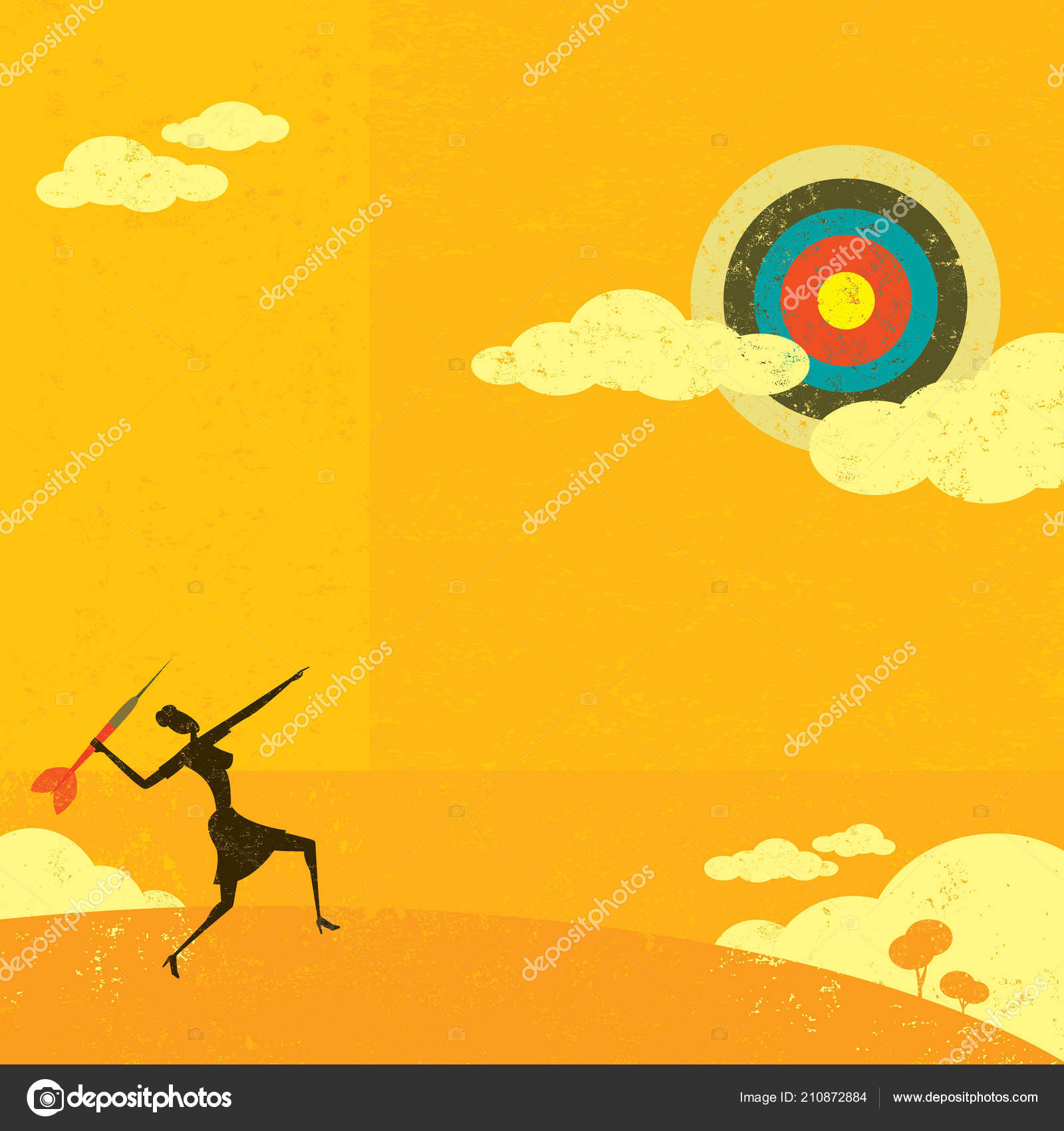Aiming High Target Stock Vector by ©retrorocket 210872884