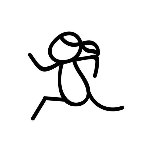 Runner Girl Stick Figure Tattoo