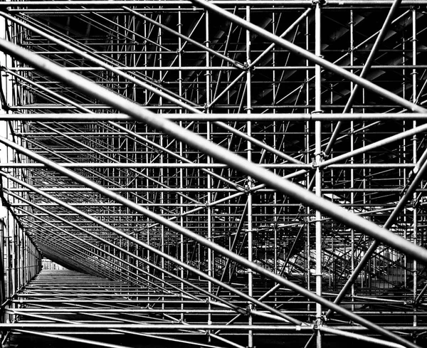 construction paths in black and white - Stock Image - Everypixel