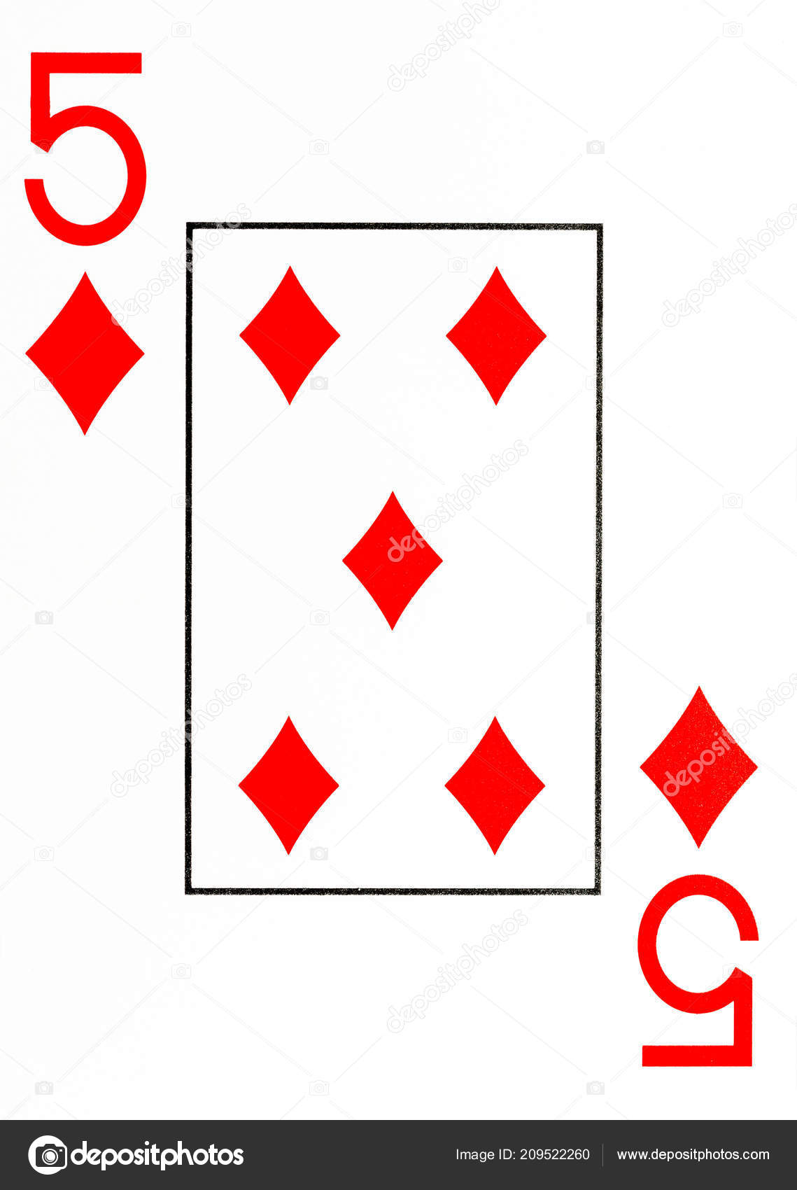 Large Index Playing Card Diamonds American Deck — Stock Photo ...