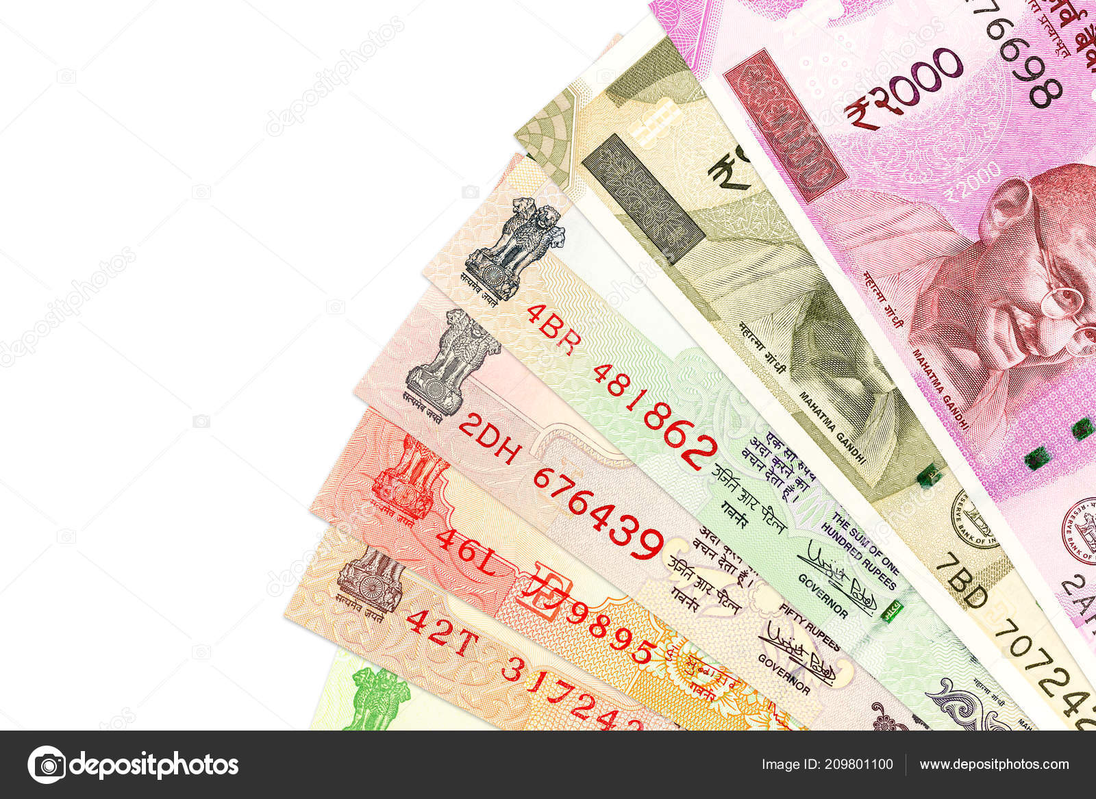 Current Indian Rupee Bank Notes 2018 Stock Illustration by ...