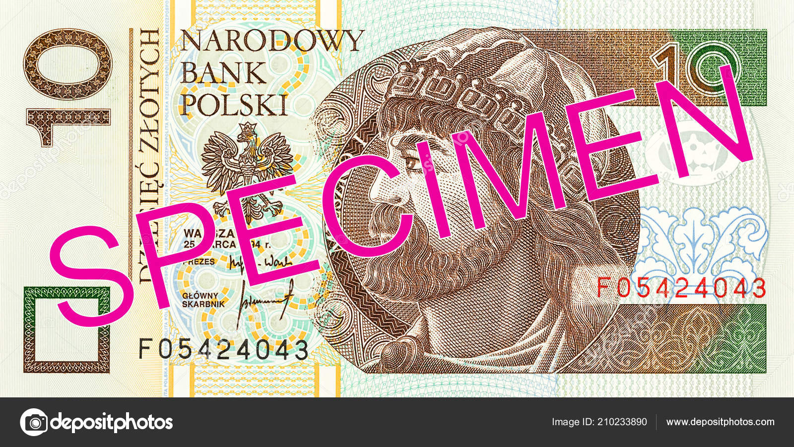 Polish Zloty Bank Note Obverse — Stock Editorial Photo ...