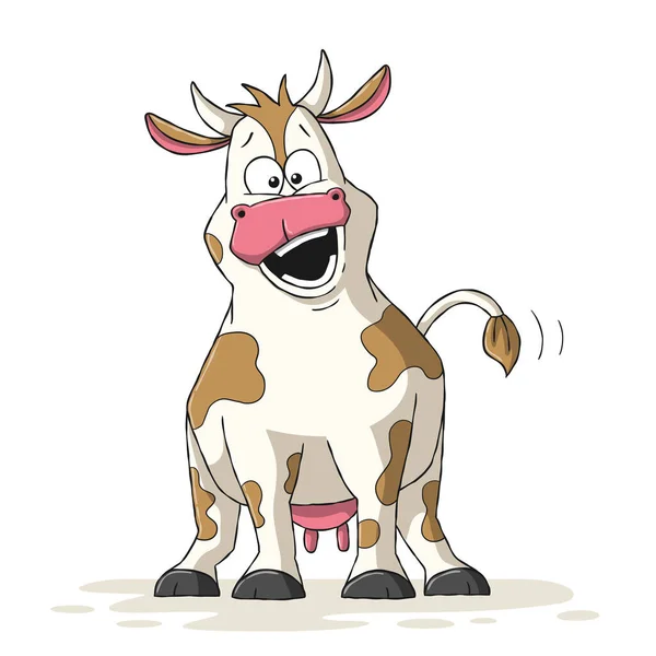 Cartoon mad cow. — Stock Vector © Amalga #3711833