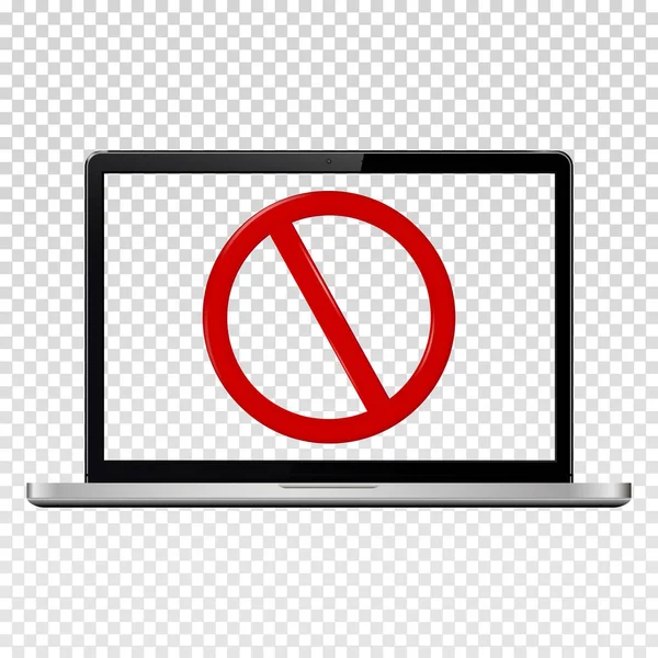 No Laptop Sign Stock Vector by ©fad82 98943408