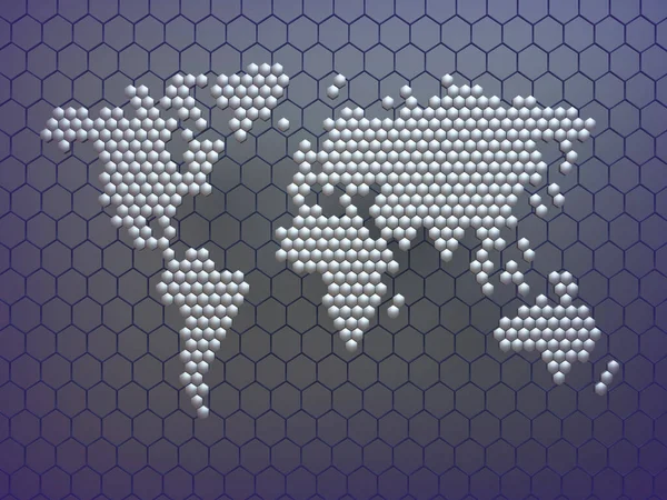Abstract world map. 3D illustration - Stock Image - Everypixel