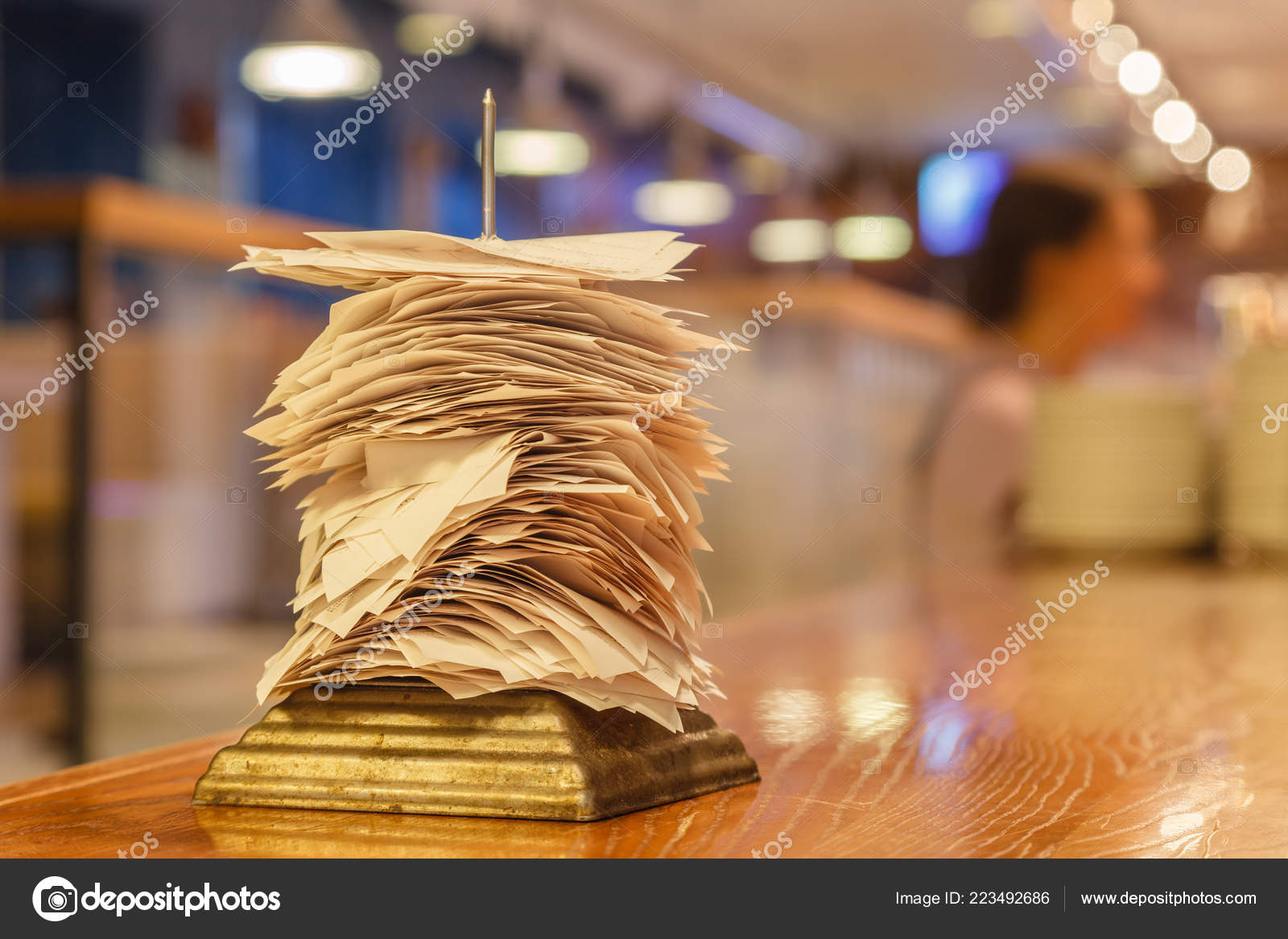 Checks Completed Orders Bar Restaurant Kitchen Impaled Sharp Thin Iron ...