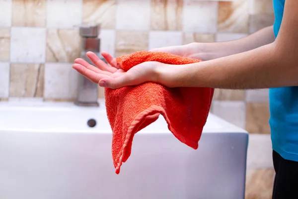 Dry Hands With Towel