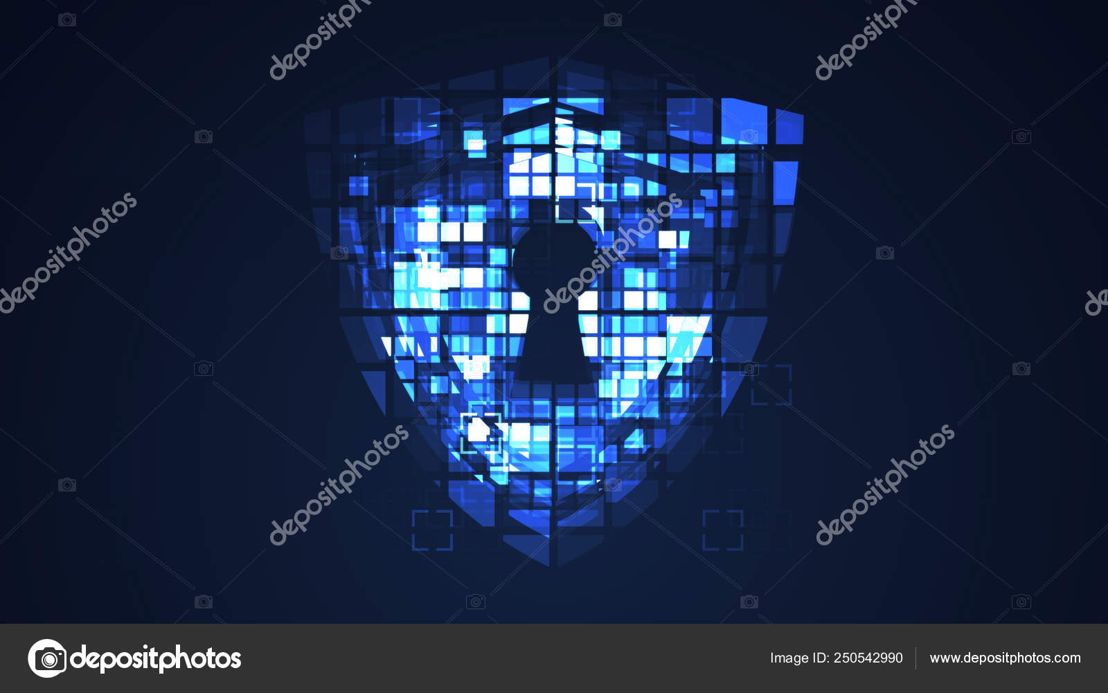 Abstract Blue Cyber Digital Technology Graphic Background Internet ...