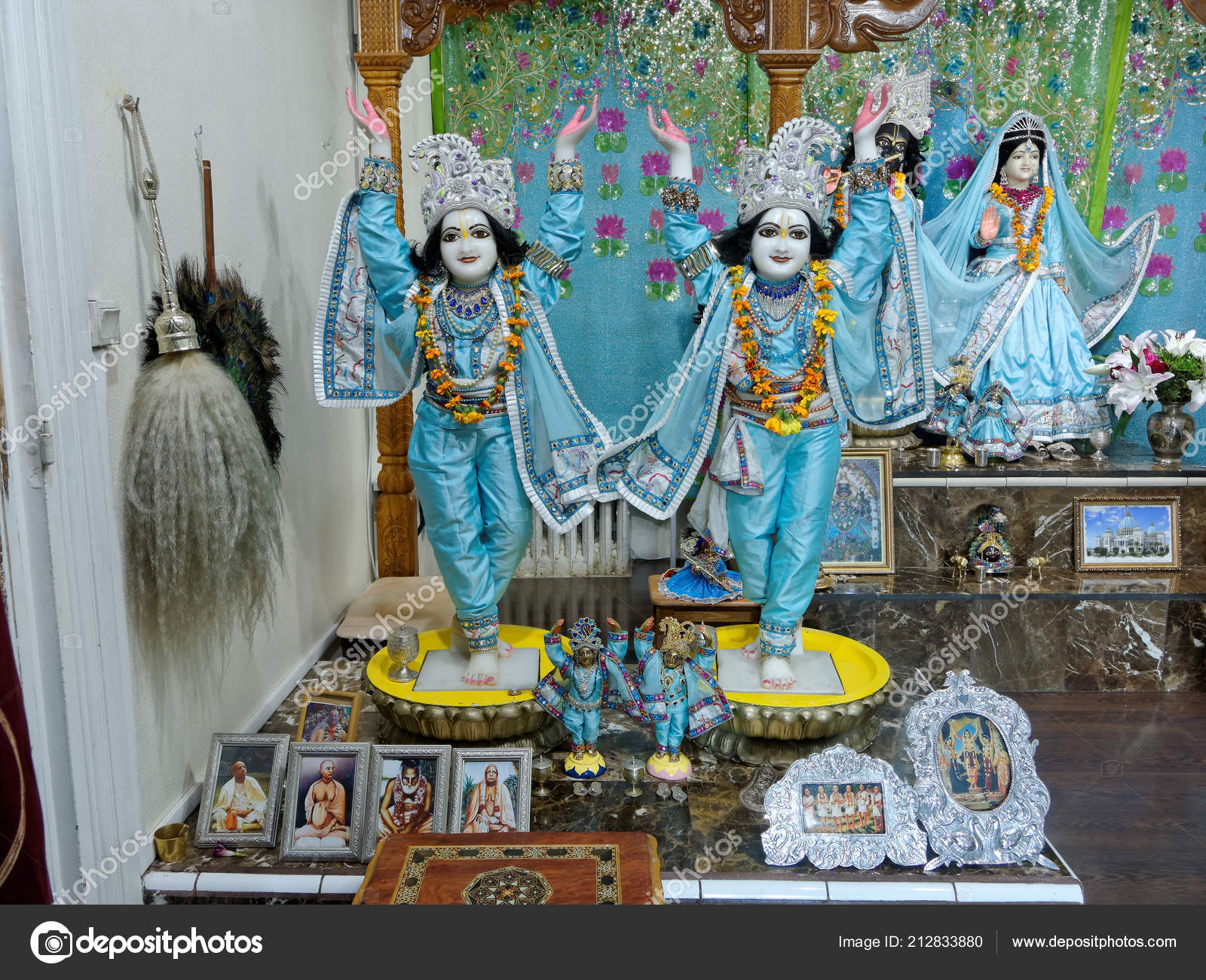 Paris August Main Altar Hare Krishna Temple Called 'Iskcon Radha ...
