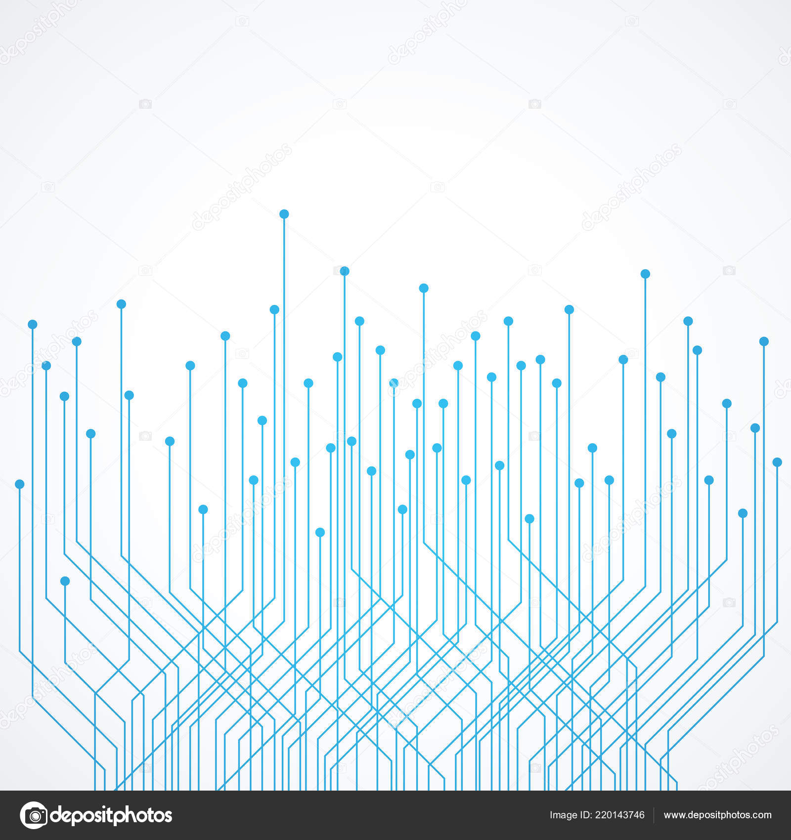Abstract Technology Background Blue Circuit Board Pattern Stock Vector ...
