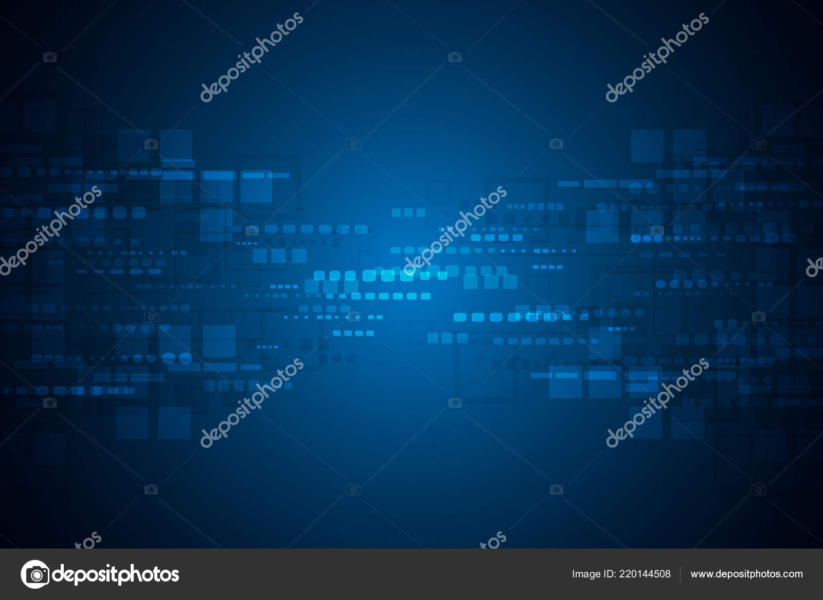 Abstract Blue Squares Technology Background Stock Vector Image by ...
