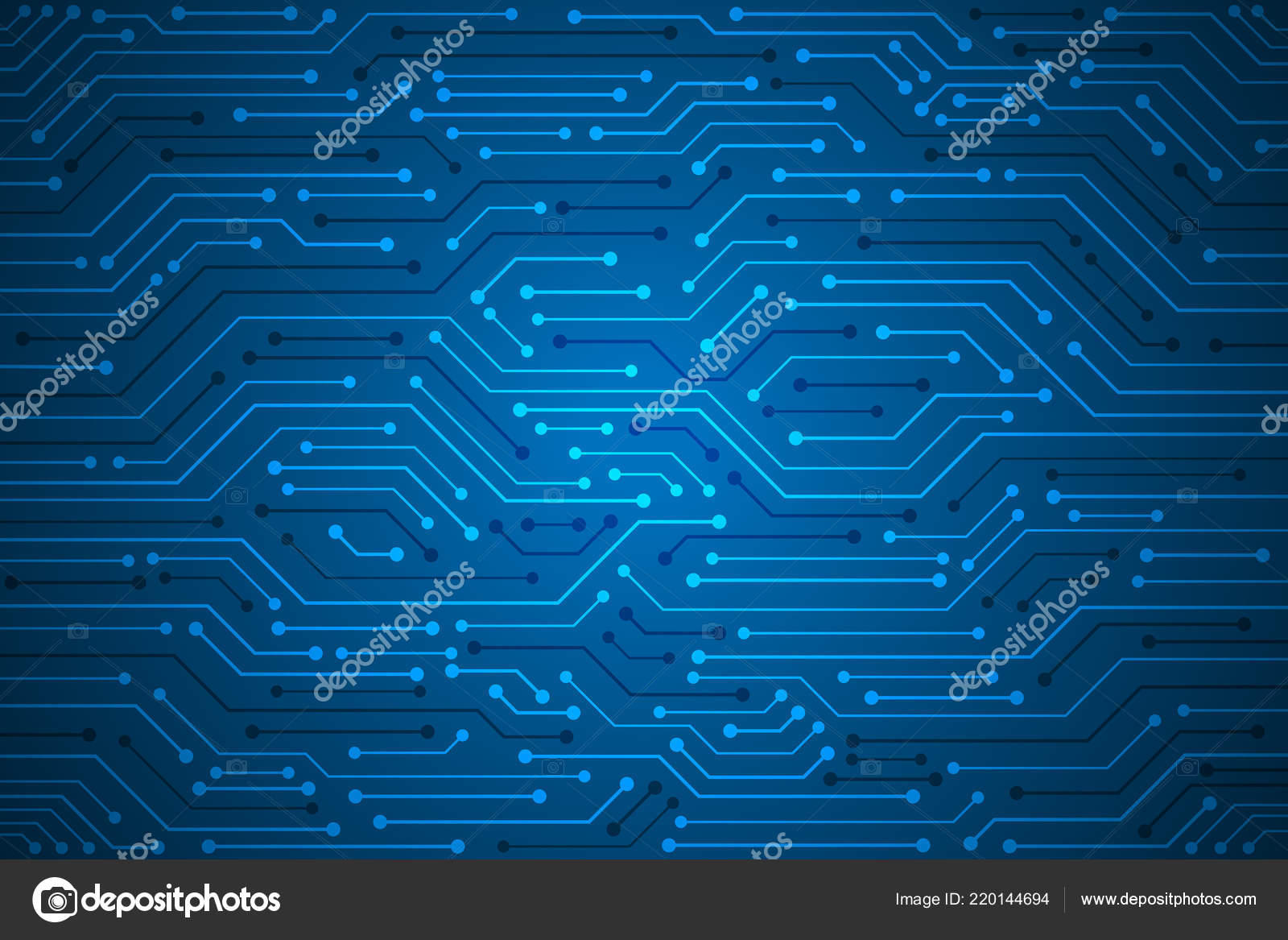 Abstract Technology Background Blue Circuit Board Pattern Stock Vector ...
